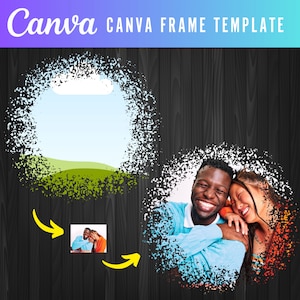Canva Frames Bundle , Distressed Edge Canva Frames, Fill Your Own ...