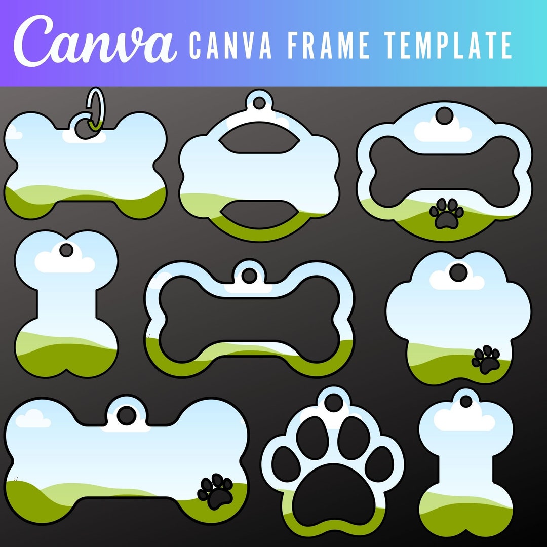 Canva Dog Templates ,design Your Own Dog Tag on Canva,dog Tag Template ...