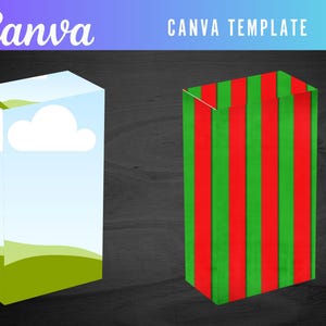 Box Mockup Canva Template, Product Box Mockup Display, DIY Box Template ...