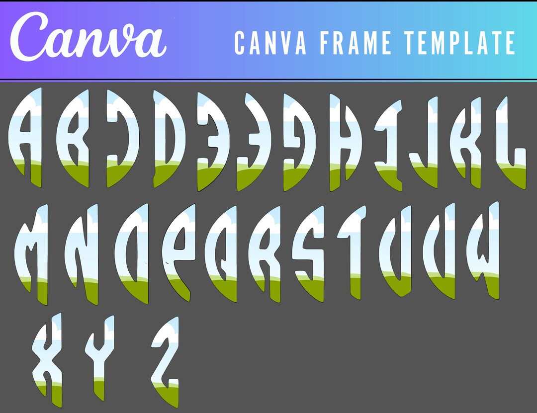 Canva Frame Monograms, Fill Your Own Drag & Drop Templates , Editable ...