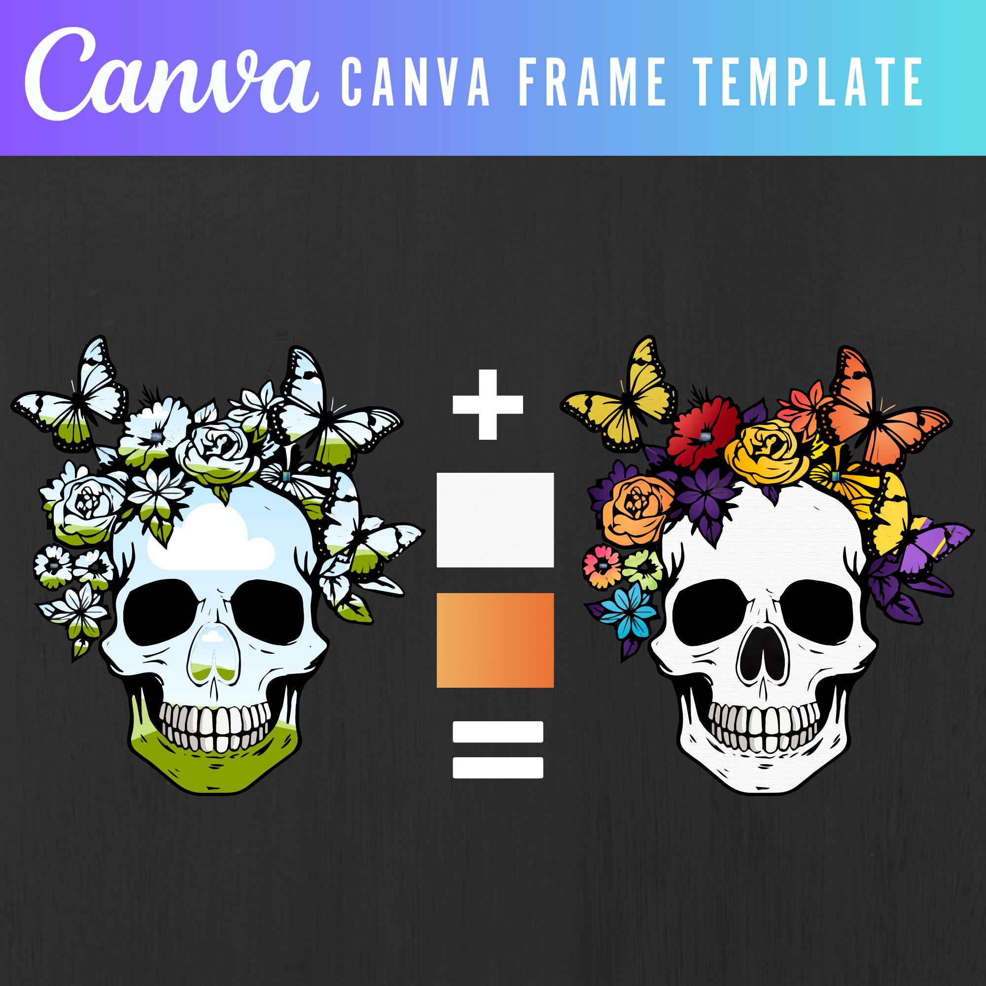 Canva Frames Shoe Print Canva Frames ,ghost Canva Frames Bundle ,spooky ...