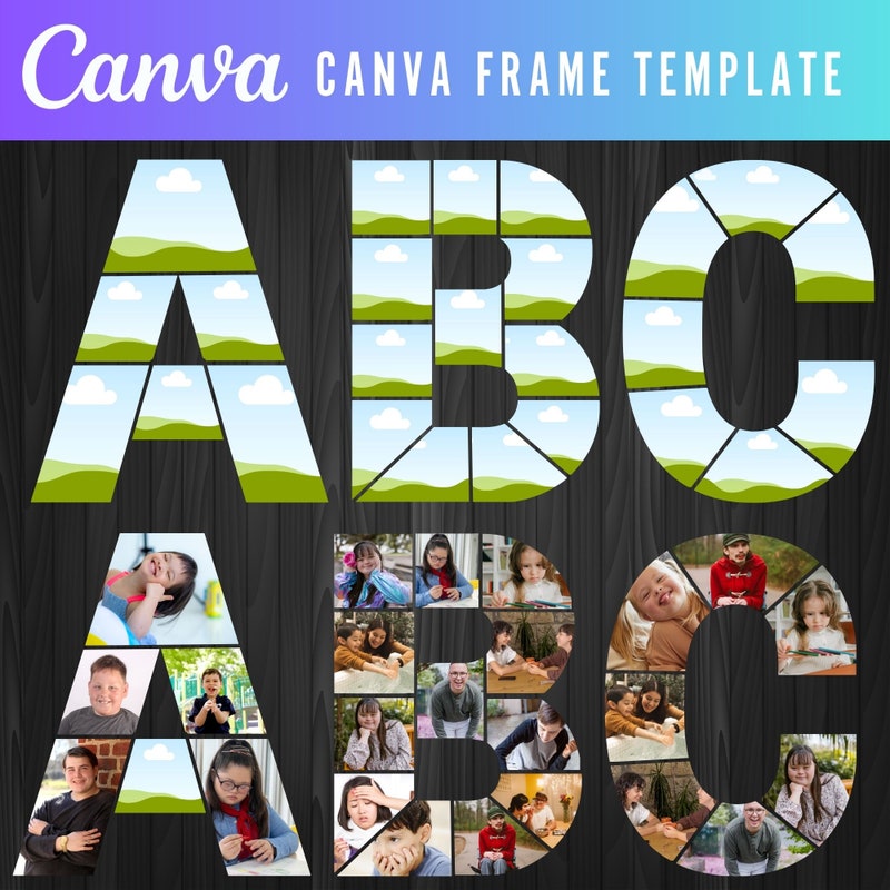 Frame With Word Collage - Etsy