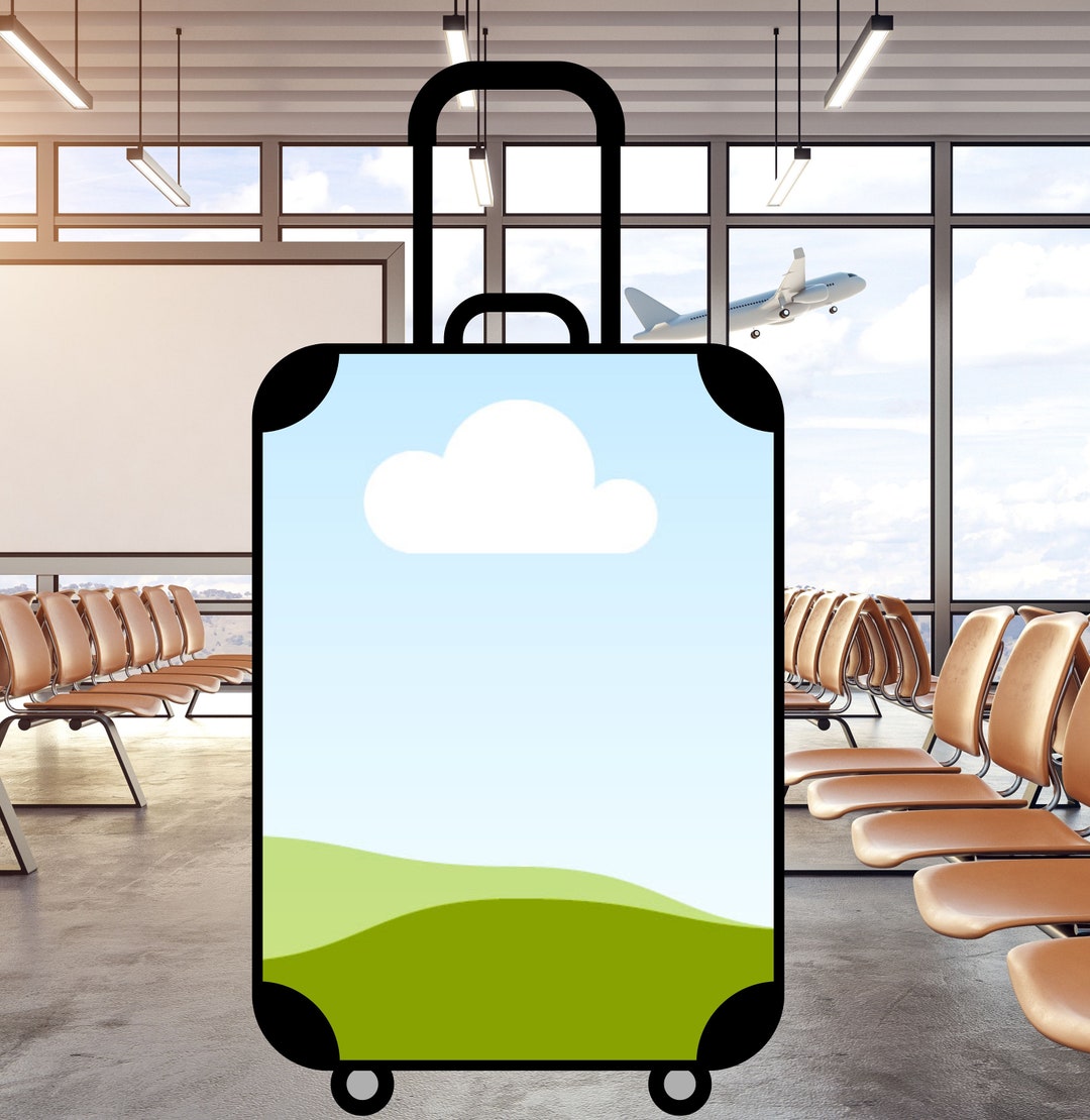 Suitcase Mockup Canva Frames |covers Customize Luggage Wrap Suitcase ...