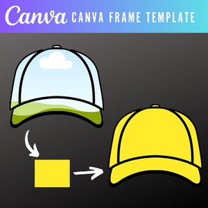 Cap Mockup Canva Frames Baseball Cap Canva Frame Bundle With Easy Drag ...