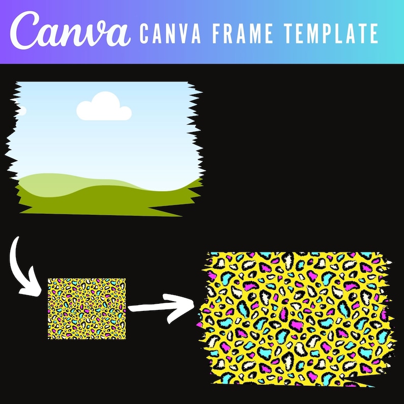 Canva Frames Vorlagen, bearbeitbare Canva-Rahmen Abstrakte Muster-Canva ...