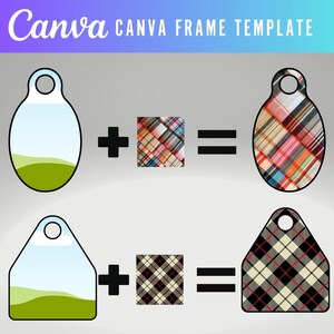 Make Your Own COW TAGS on CANVA, Editable Canva Element Templates Cow ...