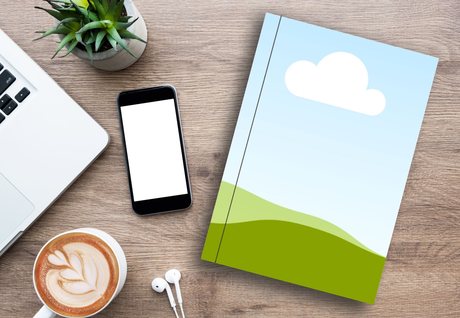 Hardcover Notebook Mockup | Canva Frames Bundle | Spiral Notebook ...