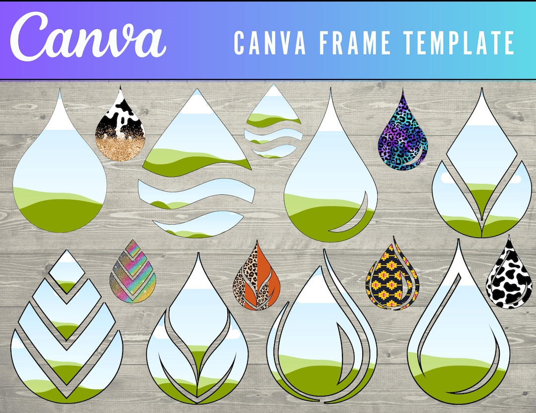 Canva Frame Template Design Your Own TEARDROP EARRINGS on CANVA . Drag ...