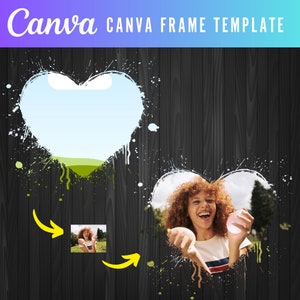 Canva Frames Bundle , Distressed Edge Canva Frames, Fill Your Own ...