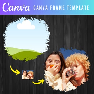 Canva Frames Bundle , Distressed Edge Canva Frames, Fill Your Own ...