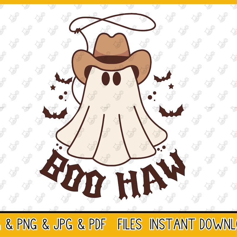 Ghost With Cowboy Hat - Etsy