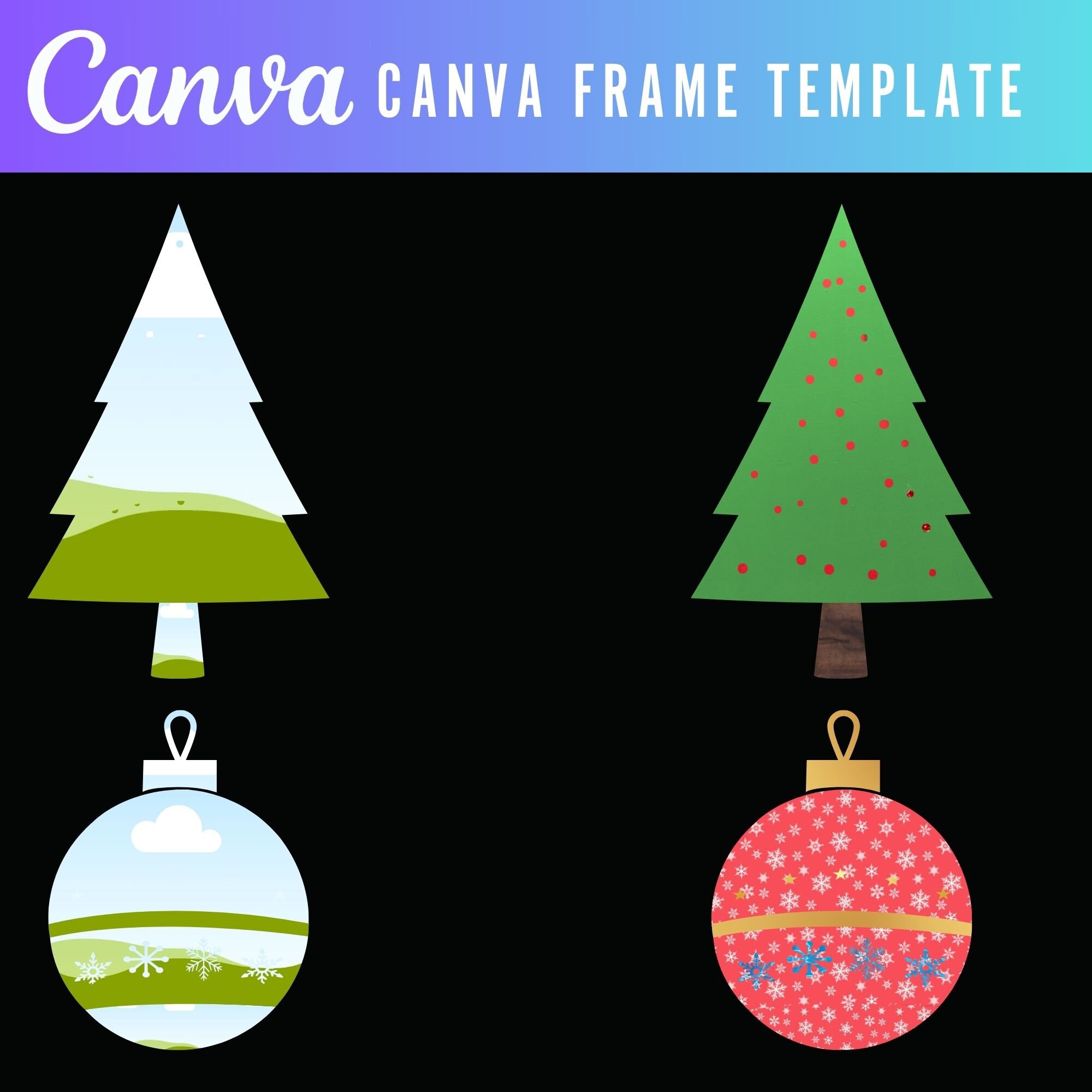Canva Frames Bundle ,christmas CANVA Frame Mega Bundle, Editable ...