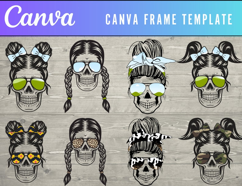 Messy Bun Canva Frames, Custom Messy Bun, Mom Life, Sublimation ...