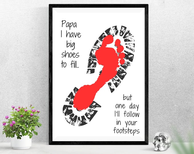 Fathers Day Poem, Fathers Day Craft From Child, Footprint Art Fathers ...