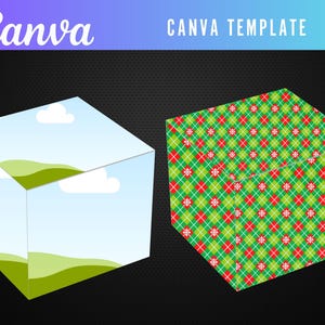 Box Mockup Canva Template, Product Box Mockup Display, DIY Box Template ...