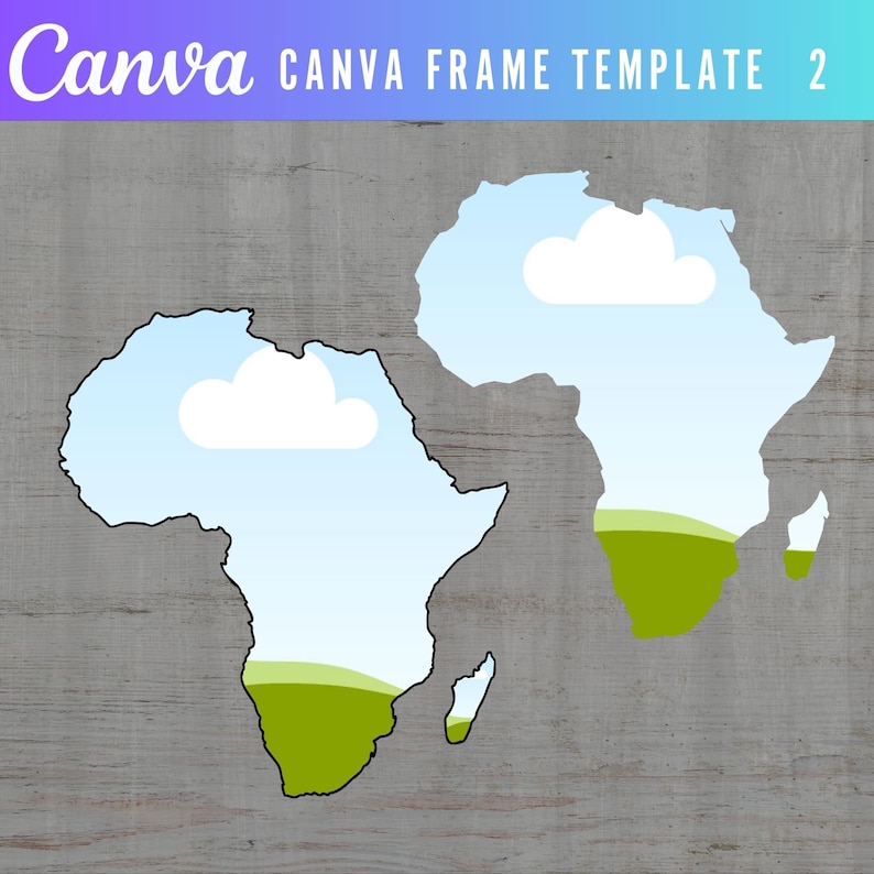 Fill Your Own Africa Map on Canva Template , African Countries CANVA ...