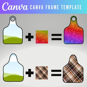 Make Your Own COW TAGS on CANVA, Editable Canva Element Templates Cow ...