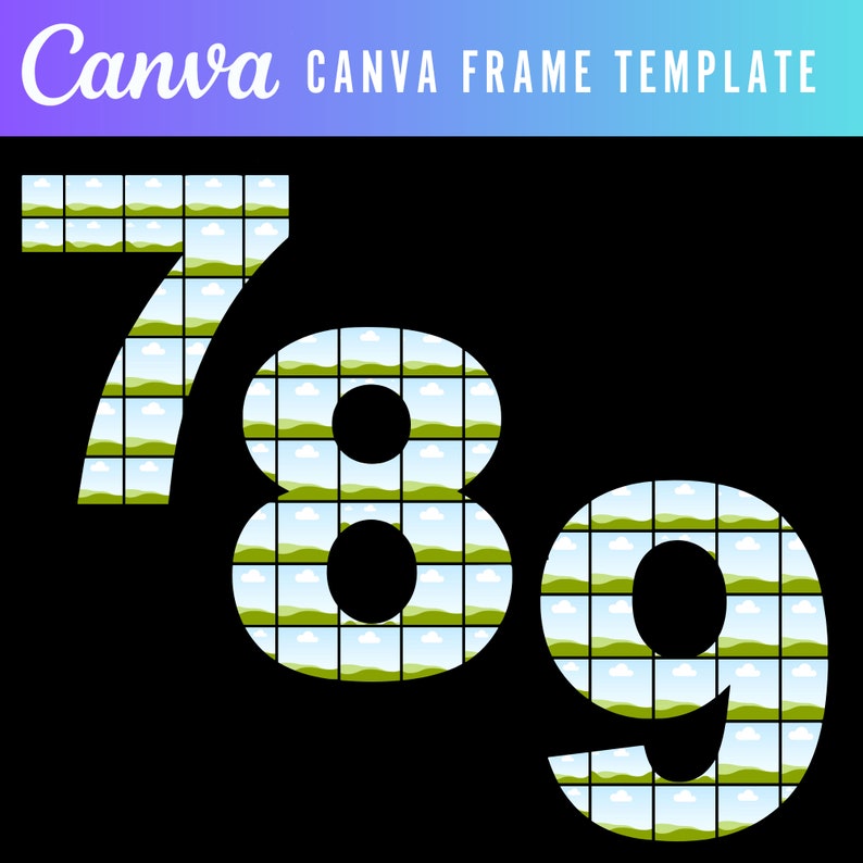 Canva Frames Templates , Editable Canva Template for a Numbered Photo ...