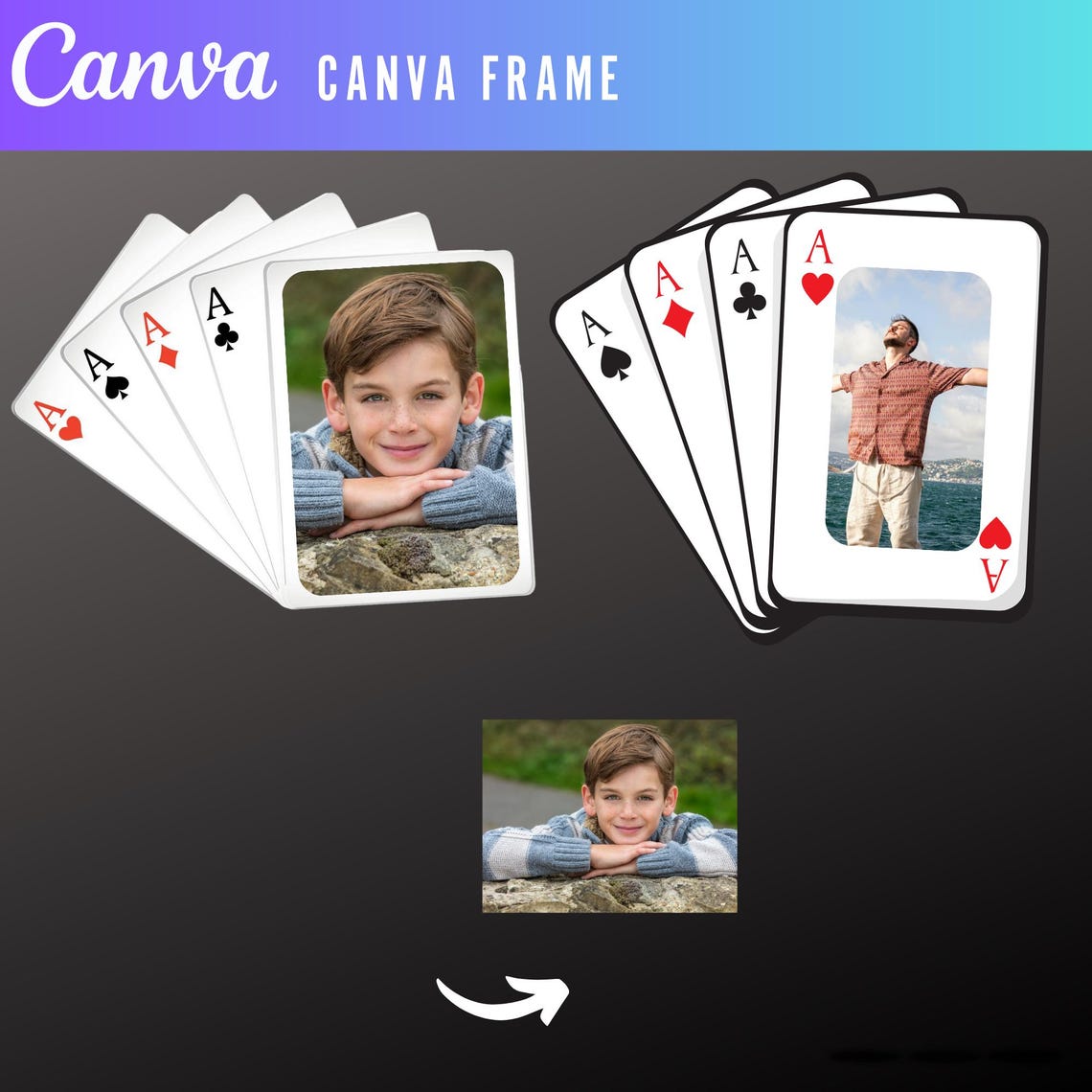 Poker Card Canva Editable Template, Card Sublimation Design, Playing ...