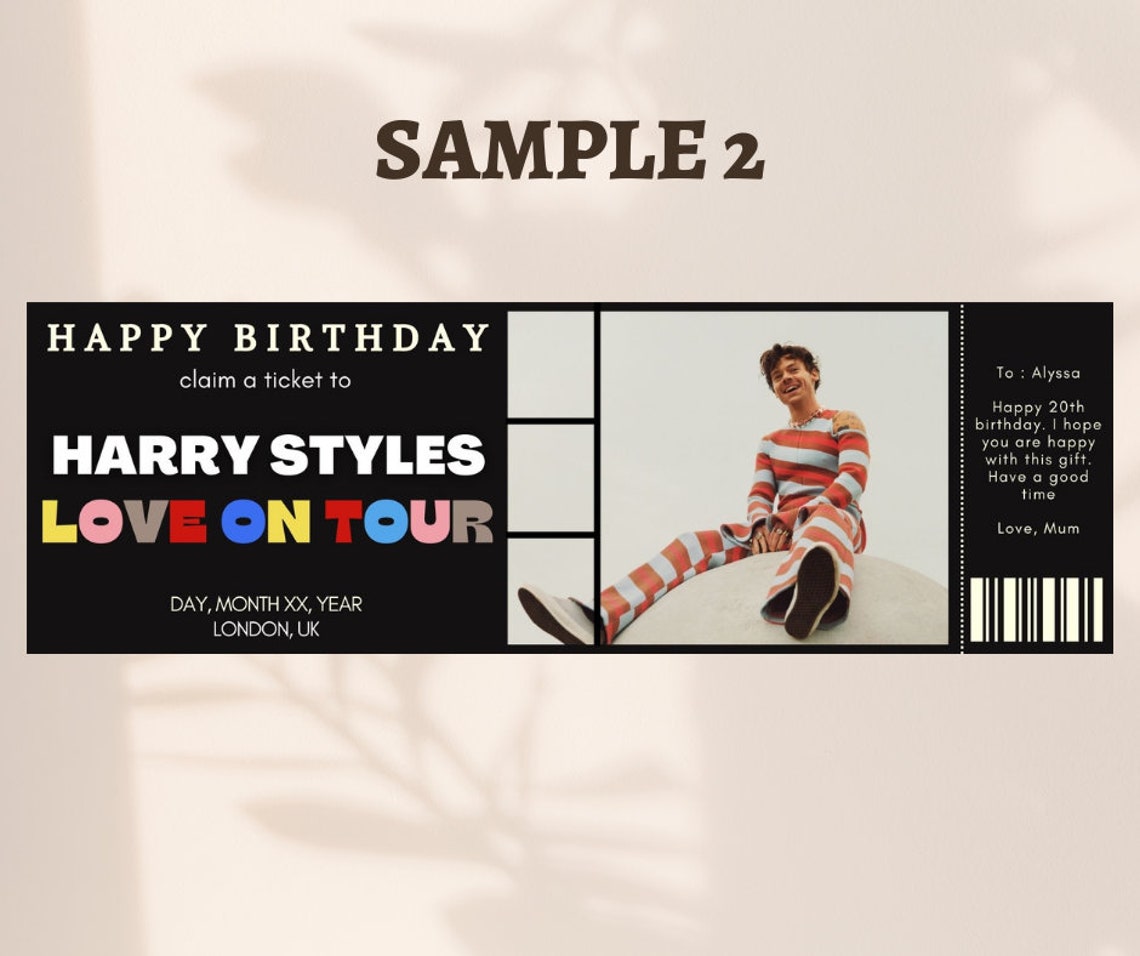 Printable Ticket Template Concert Birthday Printable Digital - Etsy