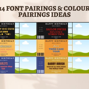 Printable Ticket Template Concert Birthday, Printable Digital Ticket ...