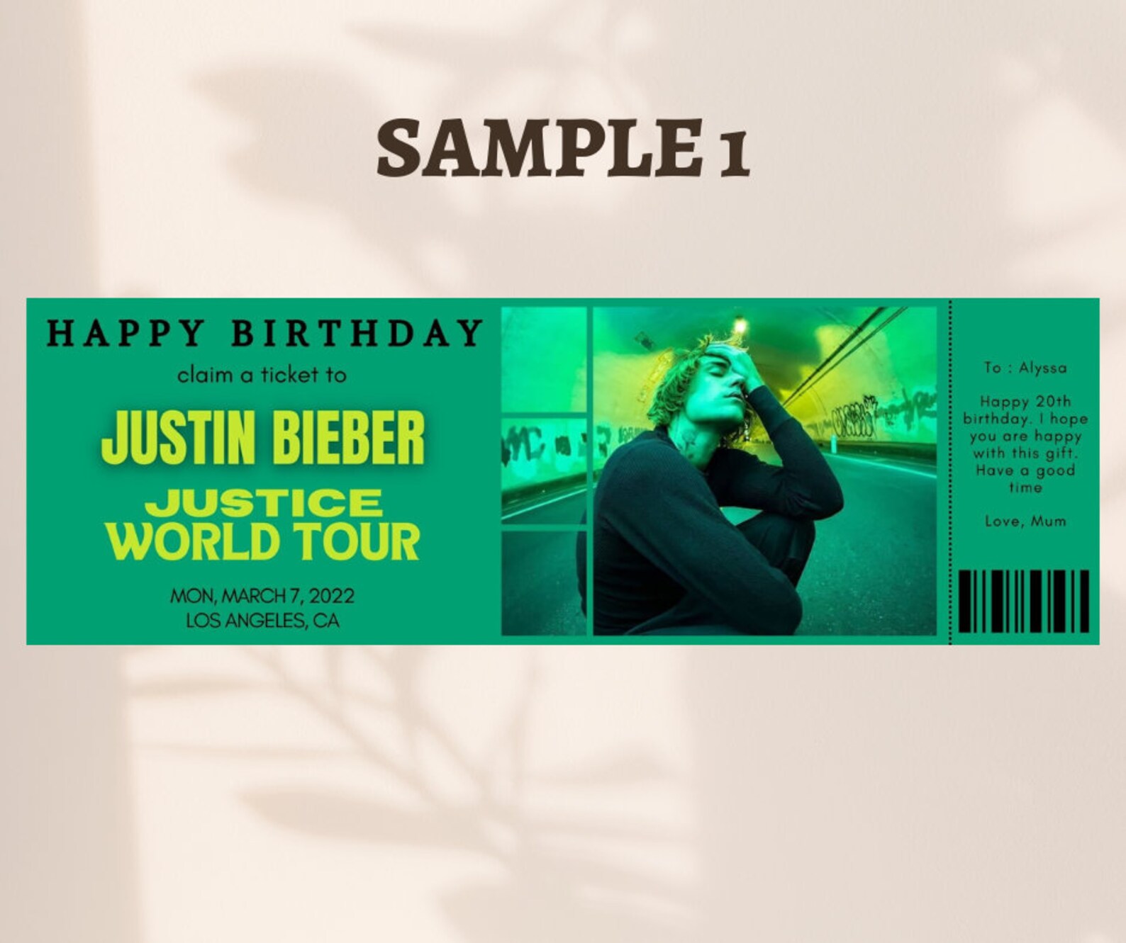 Printable Ticket Template Concert Birthday, Printable Digital Ticket ...
