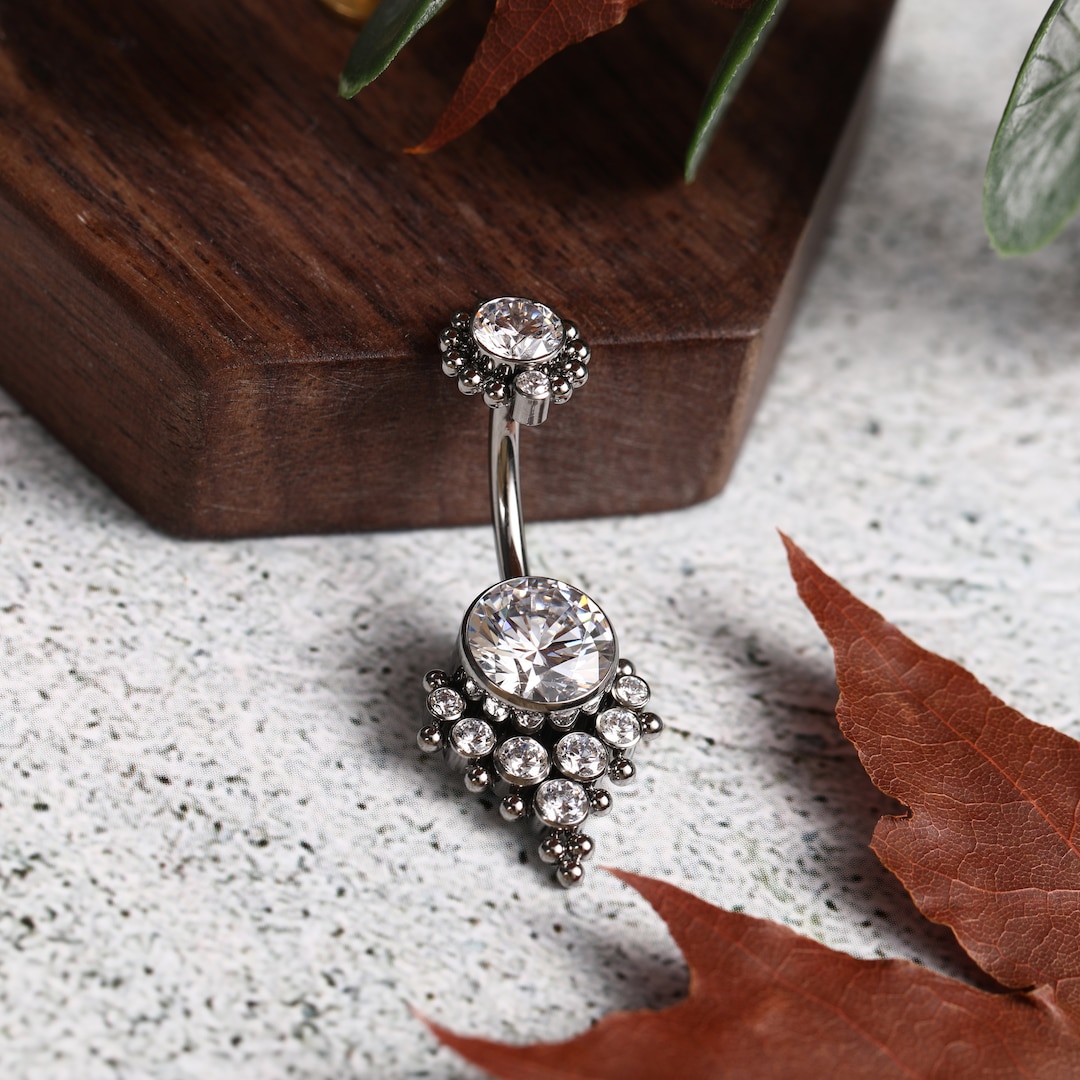 14G 10mm Implant Grade Titanium Internally Threaded Top Double Round ...