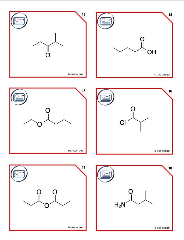 ORGOHERO Organic Chemistry - Basic Functional Group Flashcards - Etsy