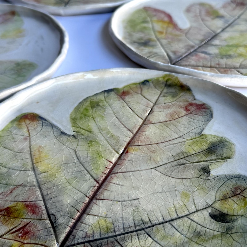 Ceramic Leaf Plate - Etsy