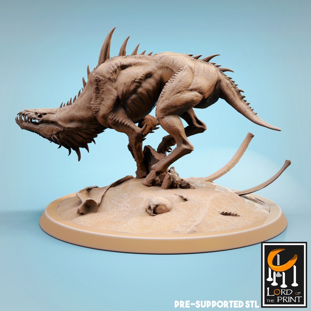 8K Infernum Dog Run Bare Dnd Miniature Pathfinder - Etsy