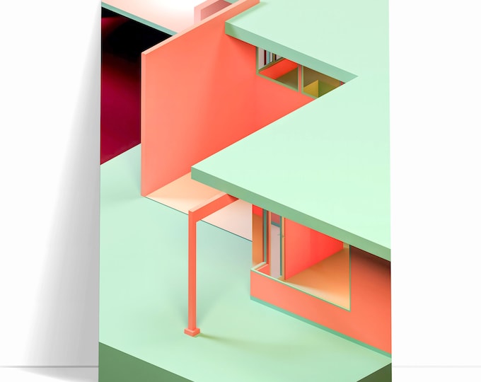 Minimal Architecture Wall Art Minimal Art Print Minimalism Contemporary ...