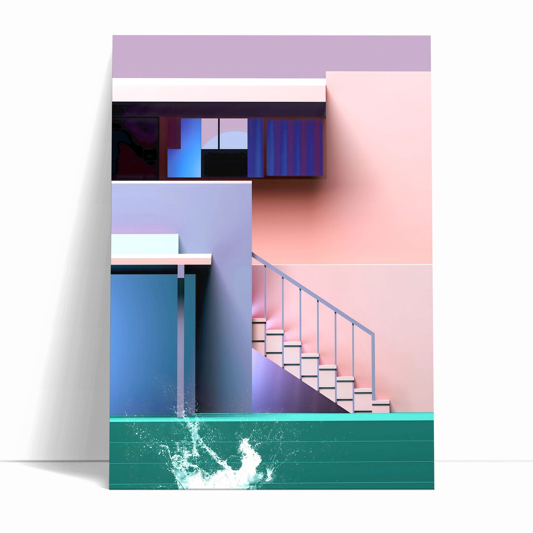 Minimalist Architecture Art, Perkins House, Richard Neutra, Abstract ...