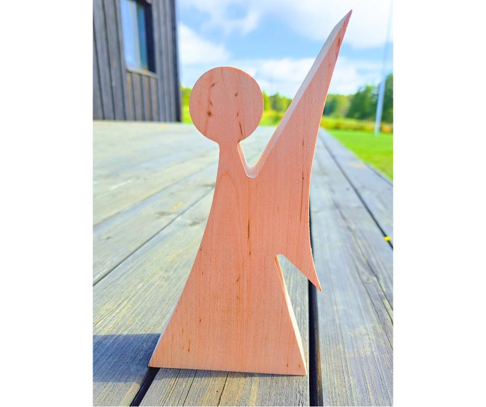 Handcrafted Natural Ash Wood Angel Figure – Unfinished for DIY Crafts ...