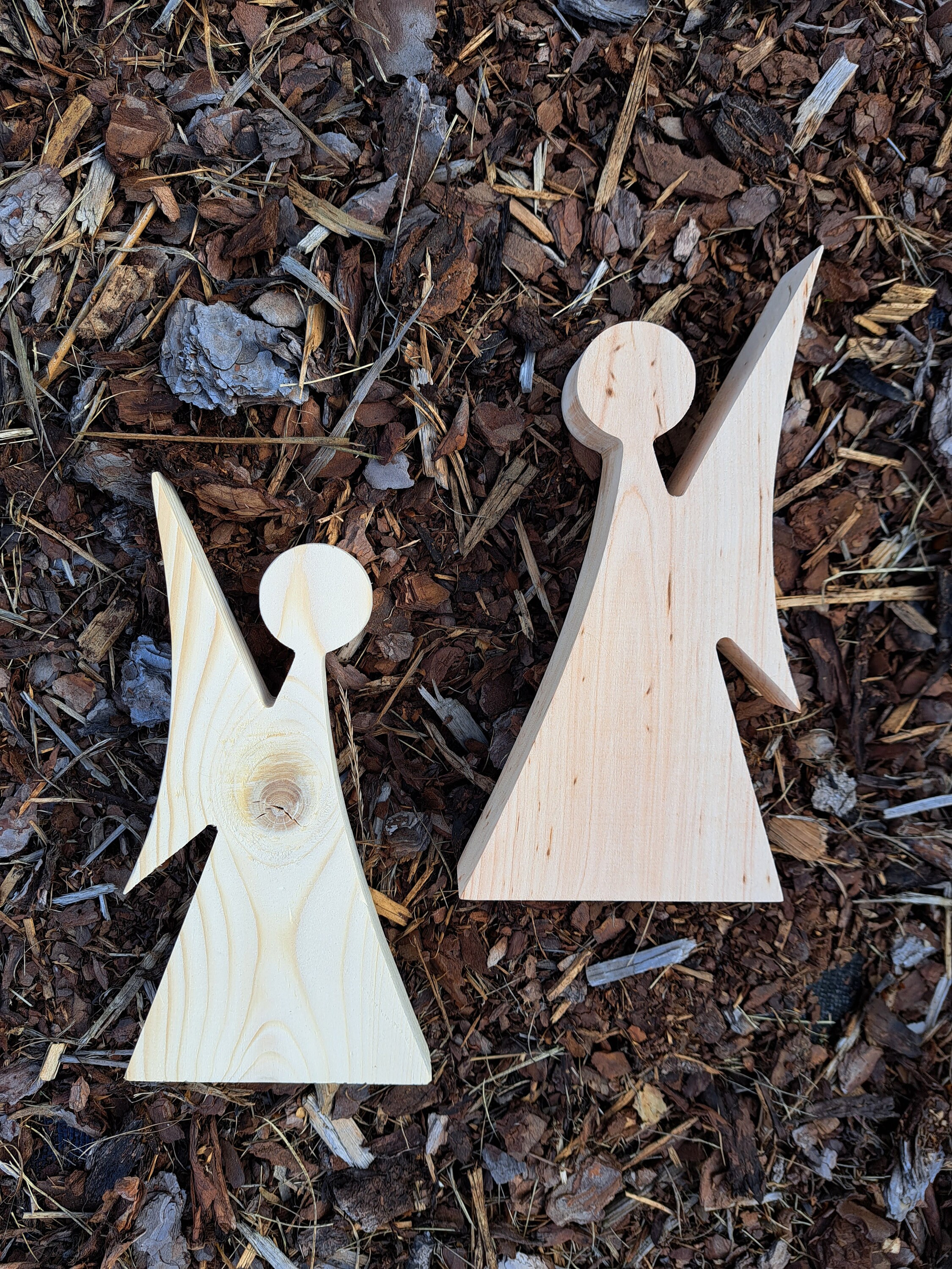 Handcrafted Natural Ash Wood Angel Figure – Unfinished for DIY Crafts ...