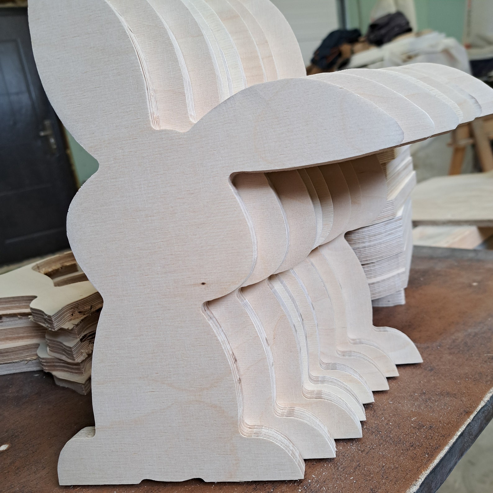 Wooden Bunny Craft Figures - Baltic Birch Plywood - Unfinished DIY ...