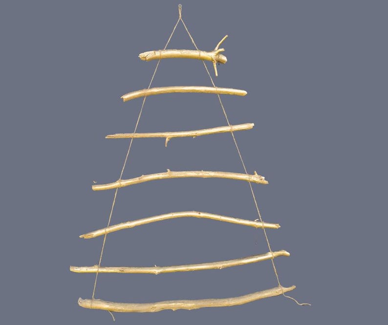 Eco-friendly Wooden Branch Wall Christmas Tree: Minimalist Advent Decor ...