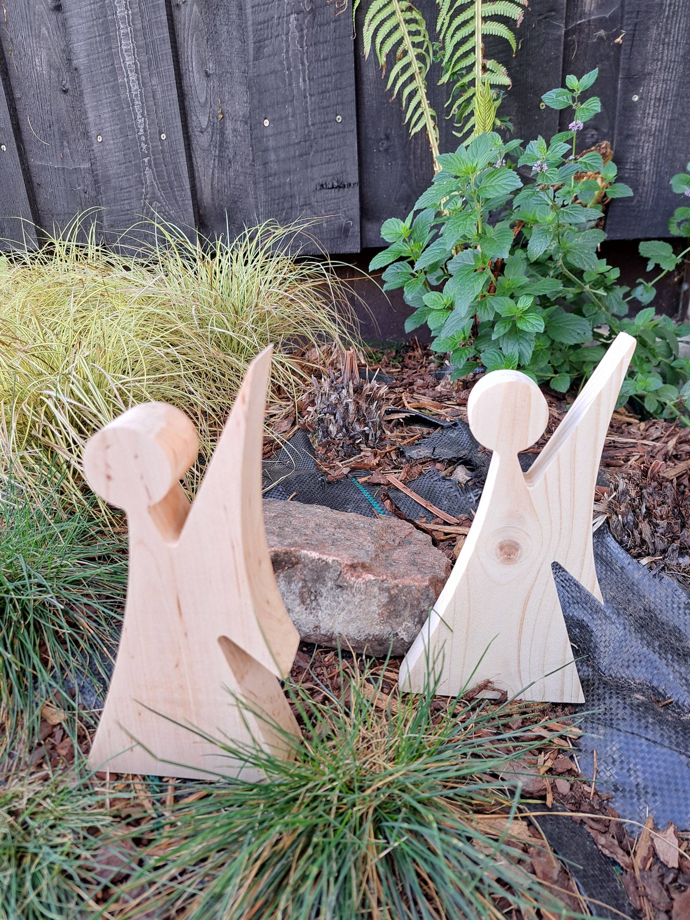 Handcrafted Natural Ash Wood Angel Figure – Unfinished for DIY Crafts ...