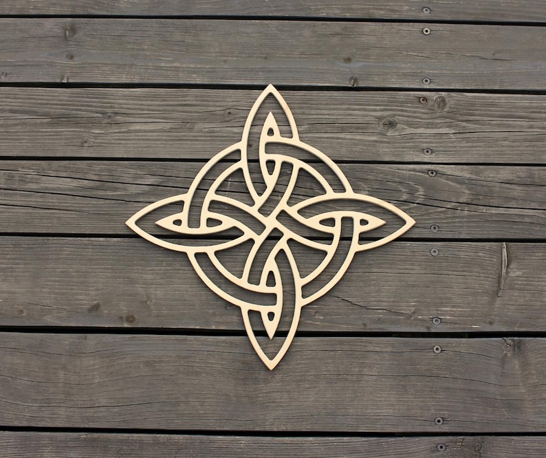 Celtic Shield Knot Wall Hanging: Handcrafted Wood Irish Decor - Etsy