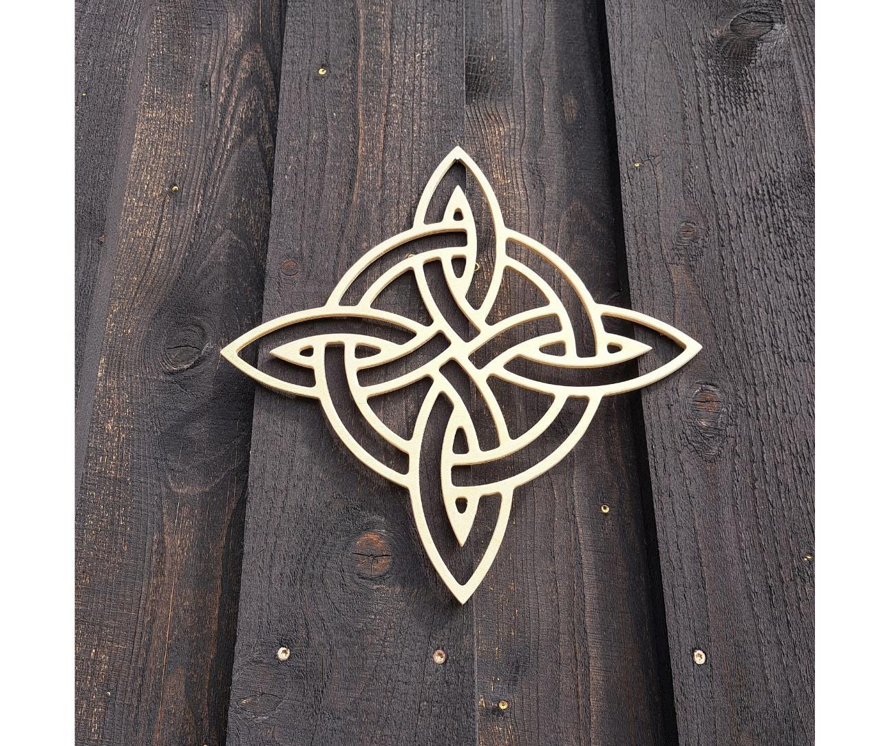 Protection Simbol, Celtic Shield Knot Wall Hanging: Handcrafted Wood ...