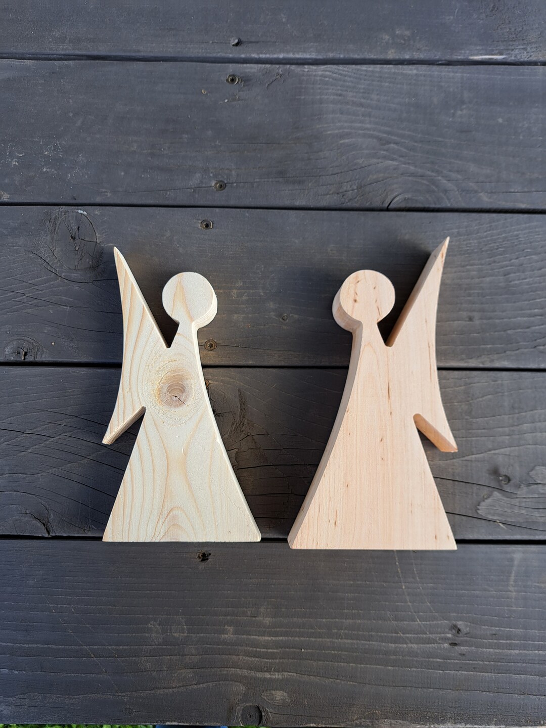 Handcrafted Natural Ash Wood Angel Figure – Unfinished for DIY Crafts ...