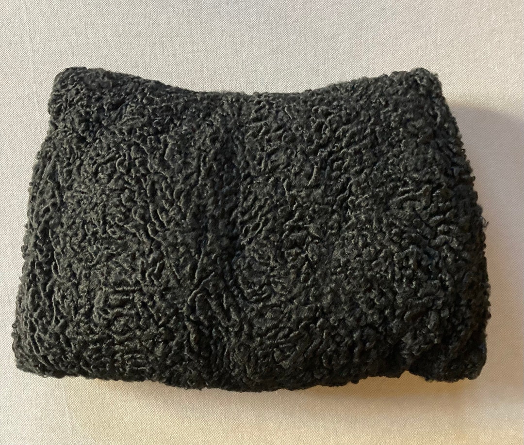 Antique French Velvet and Satin Lined Persian Lamb Victorian Muff ...