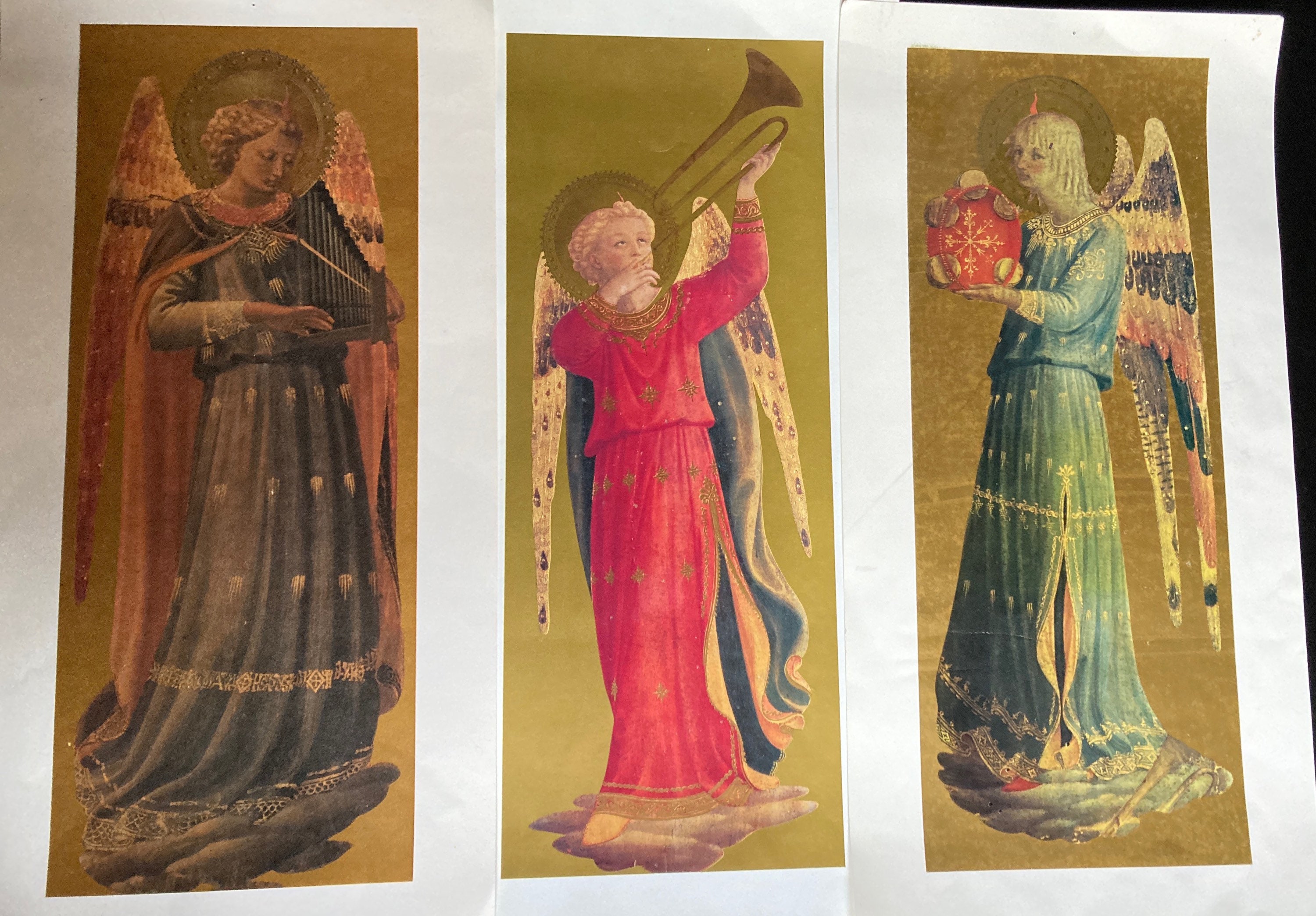 Collection of 3 Italian Fotocromia Angelico Fra Giovanni Prints / Made ...