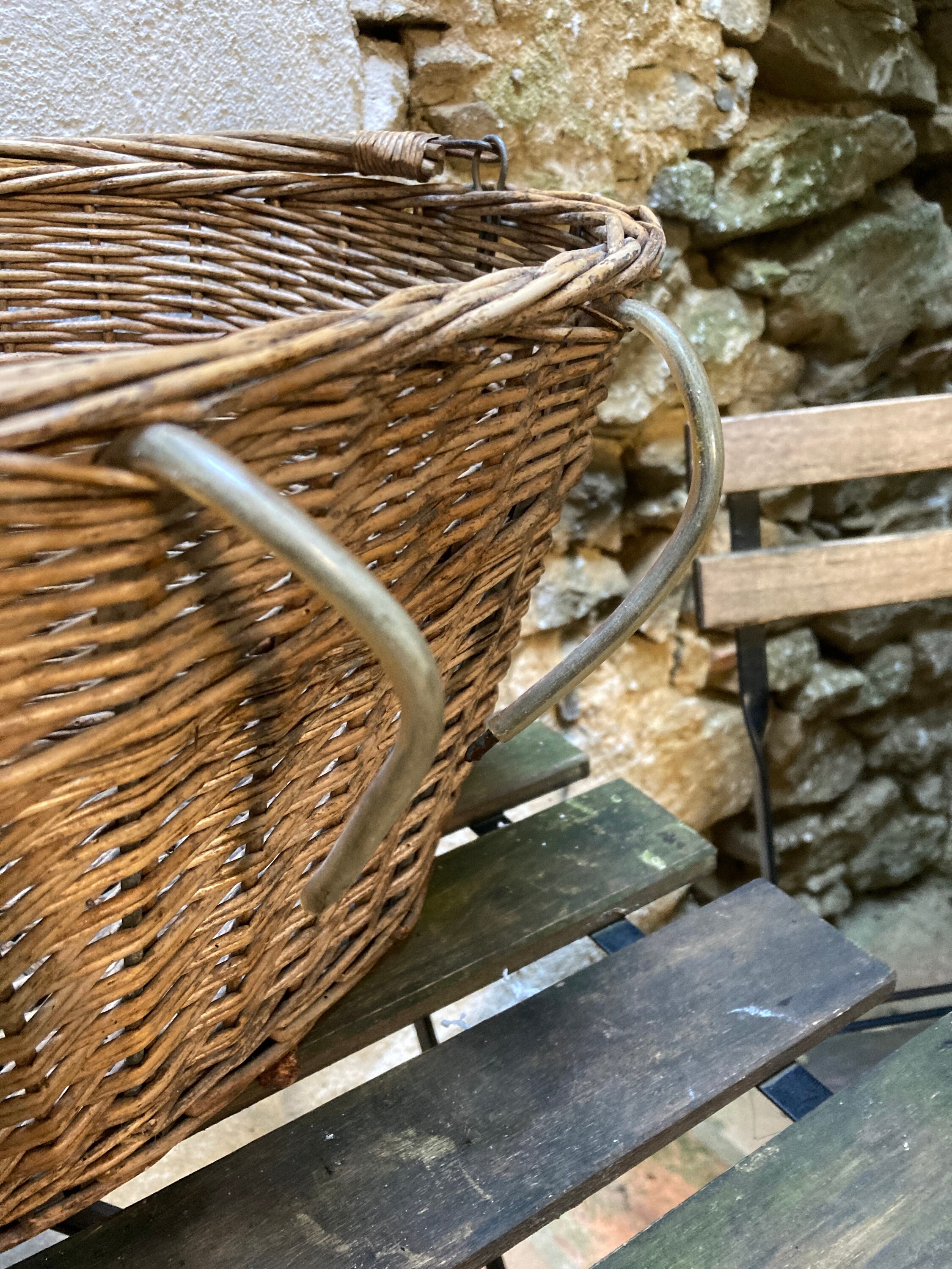 Antique French Wicker Bike Vélo Basket / Vintage Bicycle - Etsy