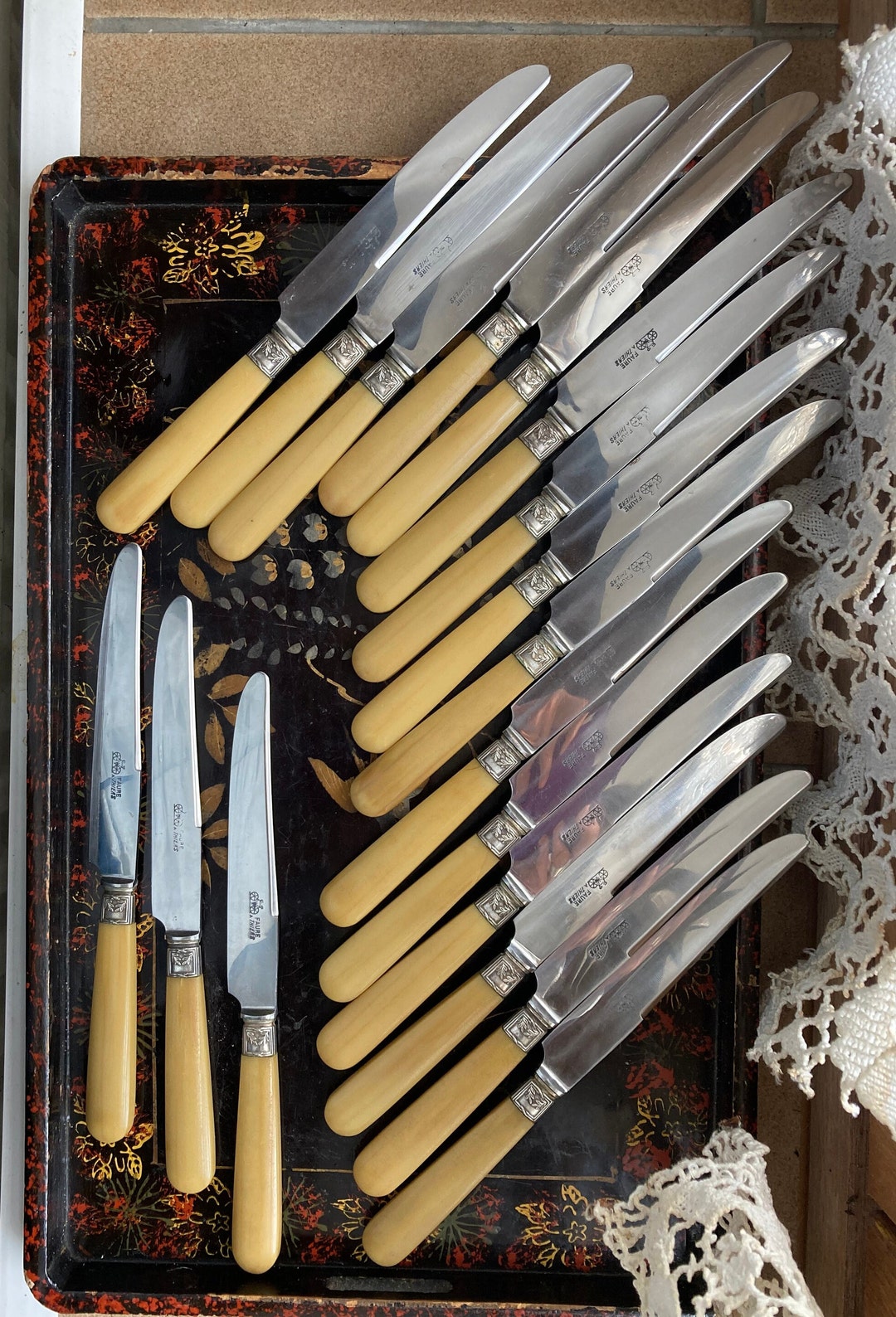 Set of 18 Antique French Faure Thiere Dinner Knives / Art Deco - Etsy