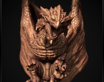 Rathalos Wall Mounted Head STL, 3D Printable Monster Hunter Trophy - Etsy