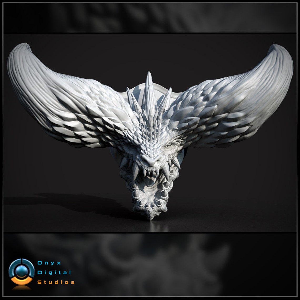 Nergigante Wall Mounted Head STL, 3D Printable Monster Hunter Trophy - Etsy