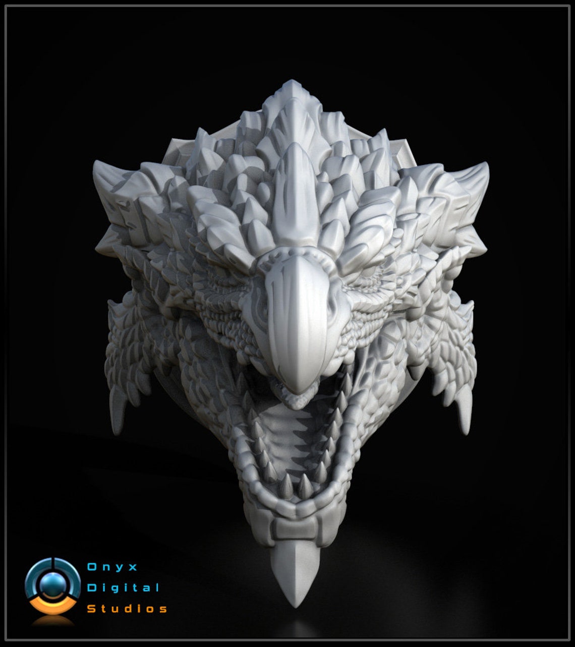 Rathalos Wall Mounted Head STL, 3D Printable Monster Hunter Trophy - Etsy