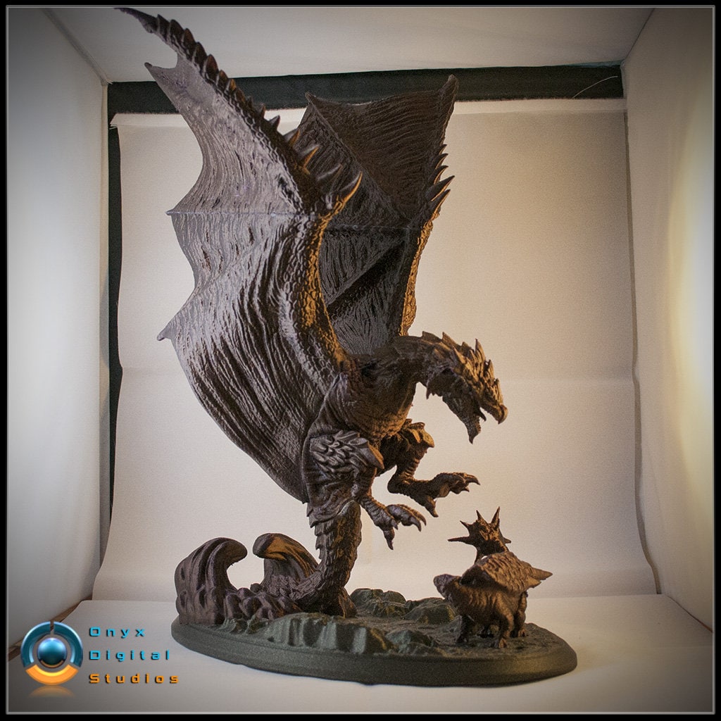Rathalos Diorama STL 3D Printable Monster Hunter Diorama - Etsy