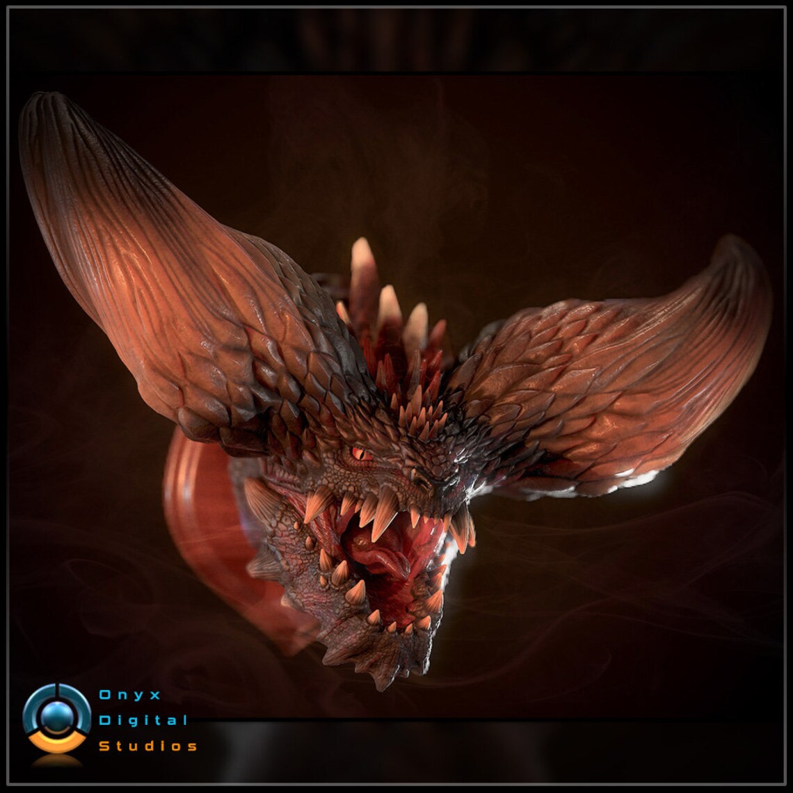 Nergigante Wall Mounted Head STL, 3D Printable Monster Hunter Trophy - Etsy
