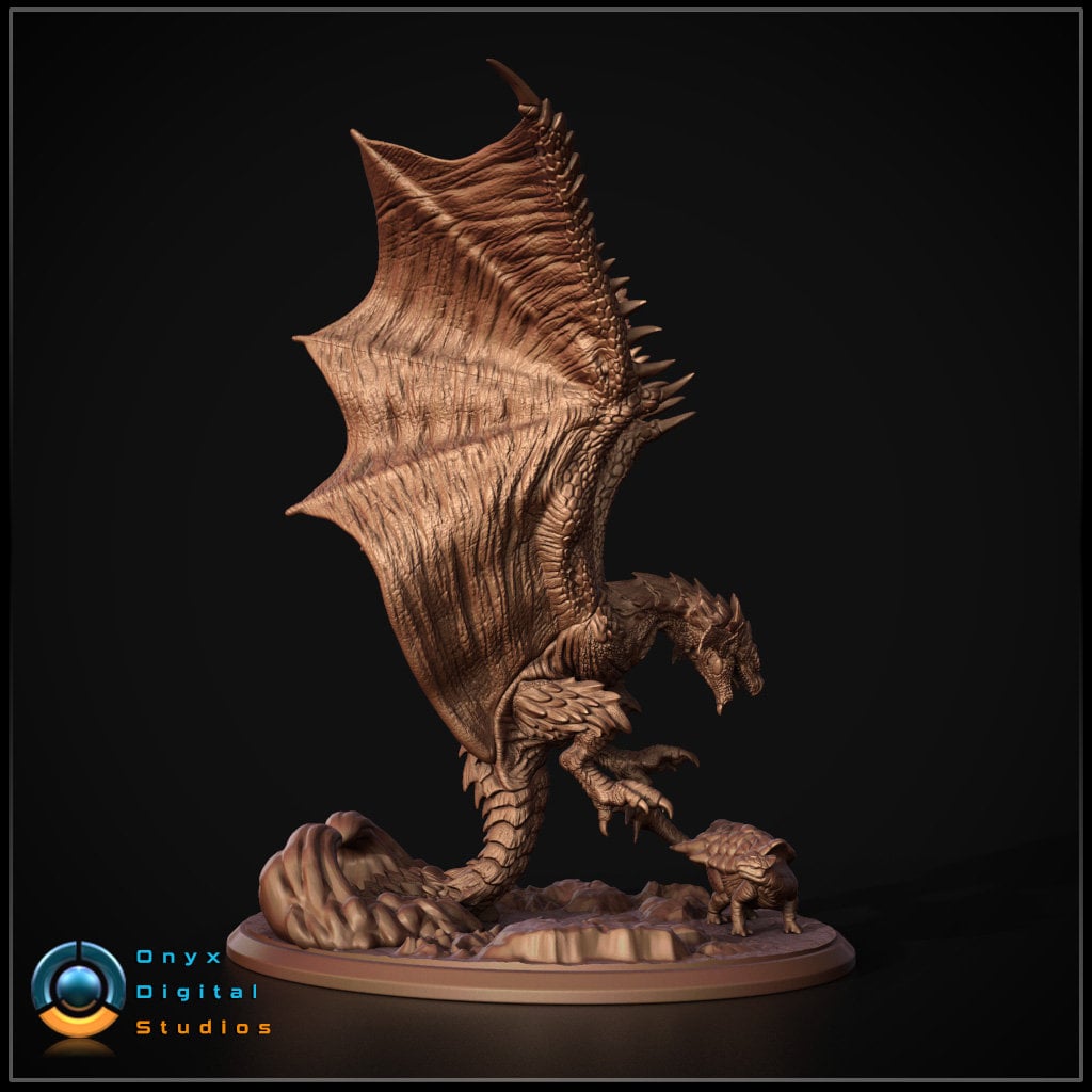 Rathalos Diorama STL 3D Printable Monster Hunter Diorama - Etsy